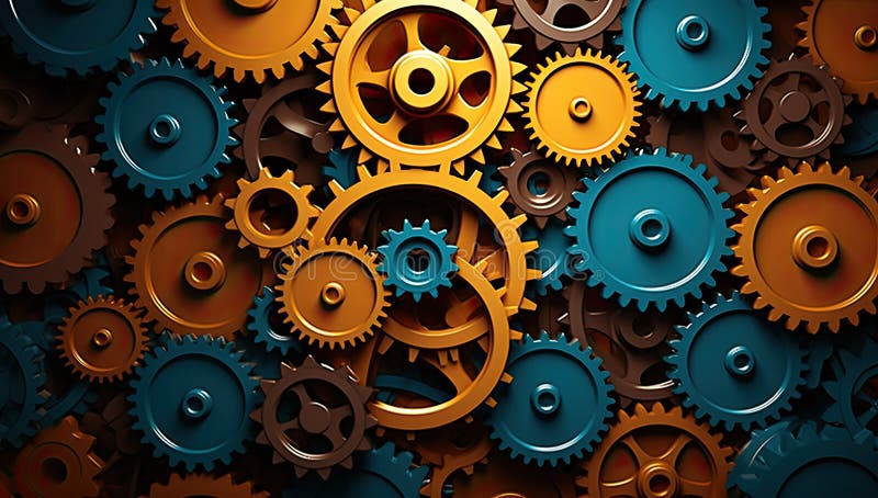 Wheels Gears Gear Background Stock Illustration - Illustration of ...