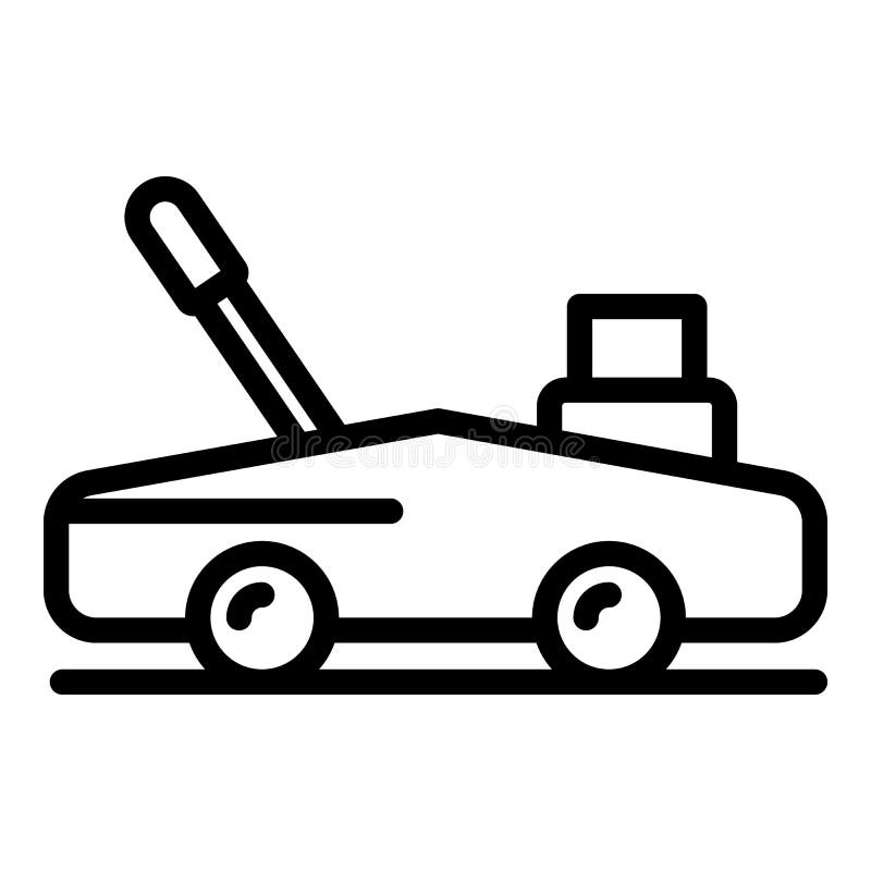 Wheels Jack Lift Icon, Outline Style Stock Vector - Illustration of ...