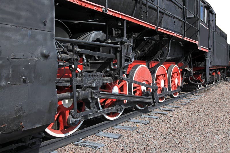 The Wheels of an Old Steam Engine Stock Photo - Image of steel ...