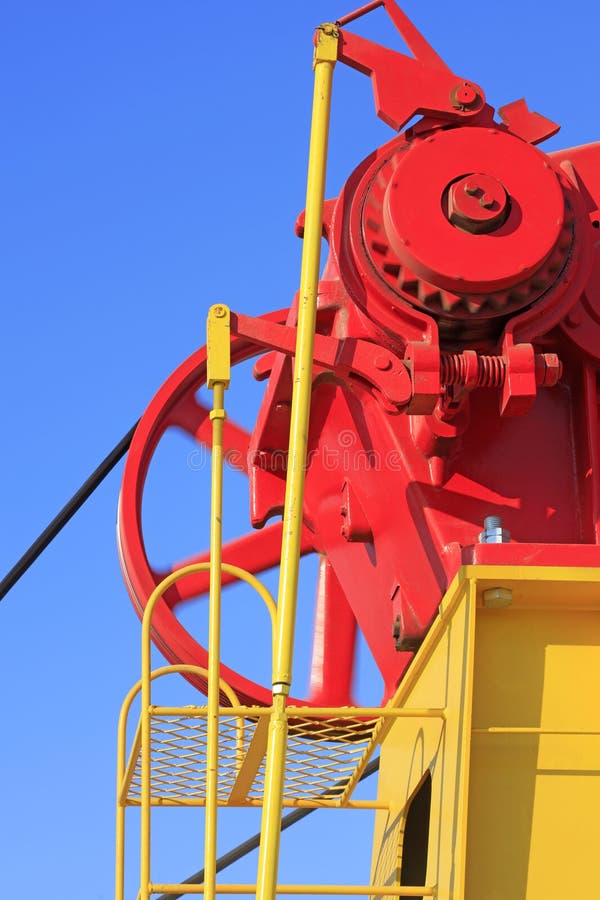 Wheels on Petroleum Machinery Under Blue Sky Stock Image - Image of ...