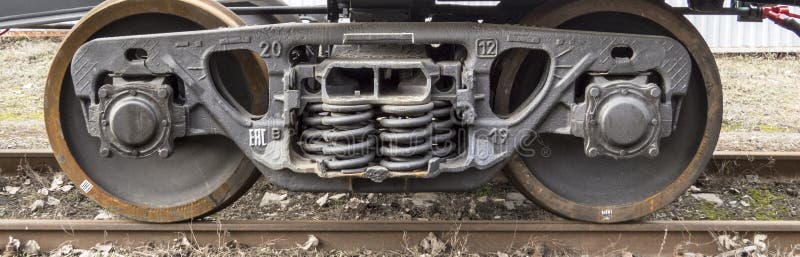 Wheels Platform for Railway Cargo Transportation Stock Photo - Image of ...