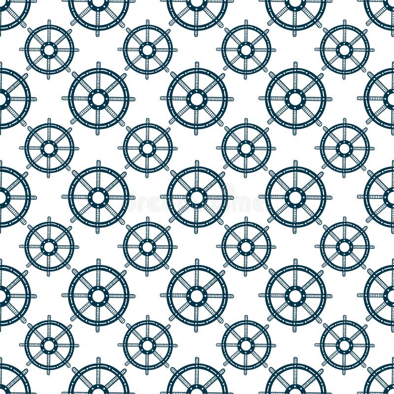 Wheels Seamless Pattern. Repeat Vector Background. Steering Wheels ...