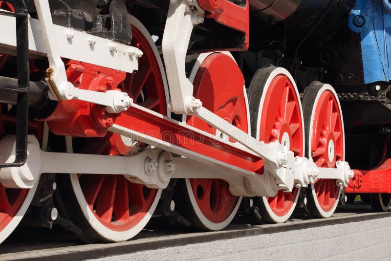Wheels of a Steam Locomotive Stock Image - Image of wheels, rail: 10065025