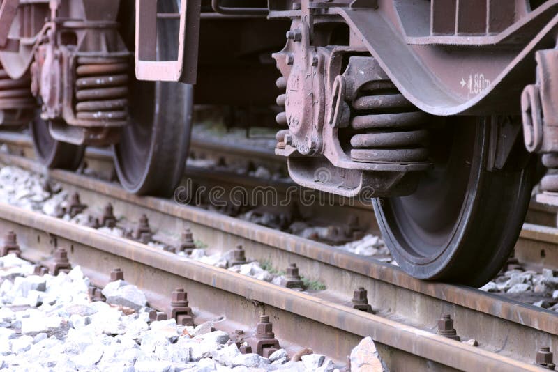 Wheels of train on station stock photo. Image of rail - 135212072