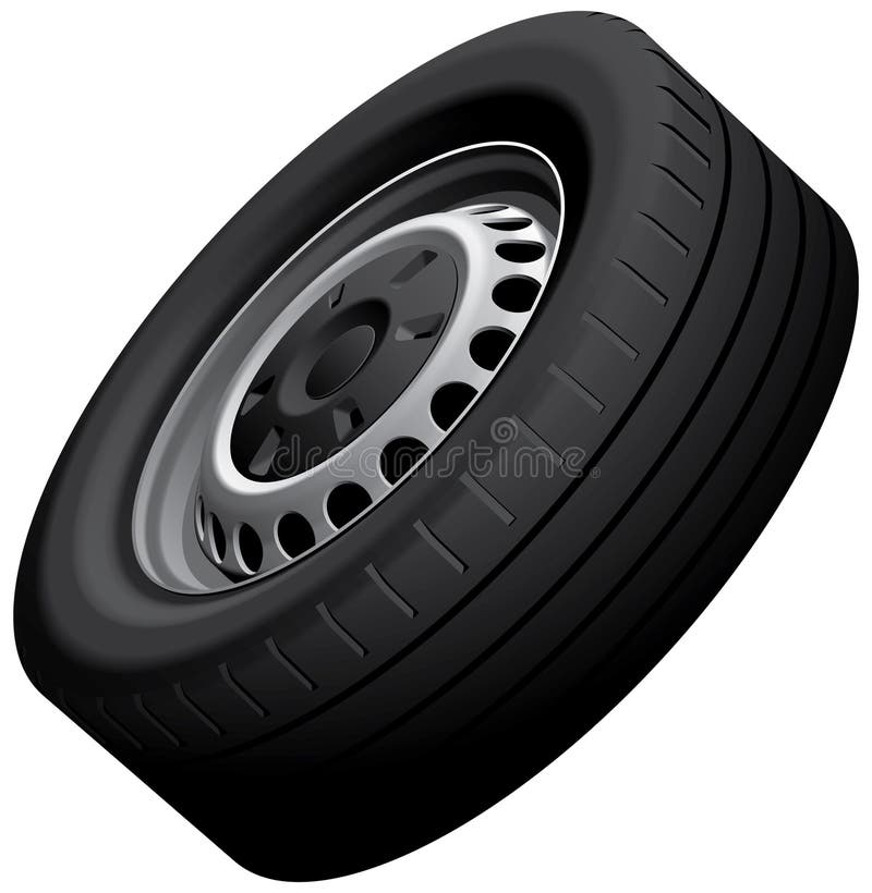 Lorry fore wheel stock vector. Illustration of automotive - 77366668