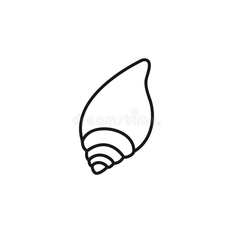 Whelk Icon Flat Vector Illustration Stock Vector - Illustration of food ...