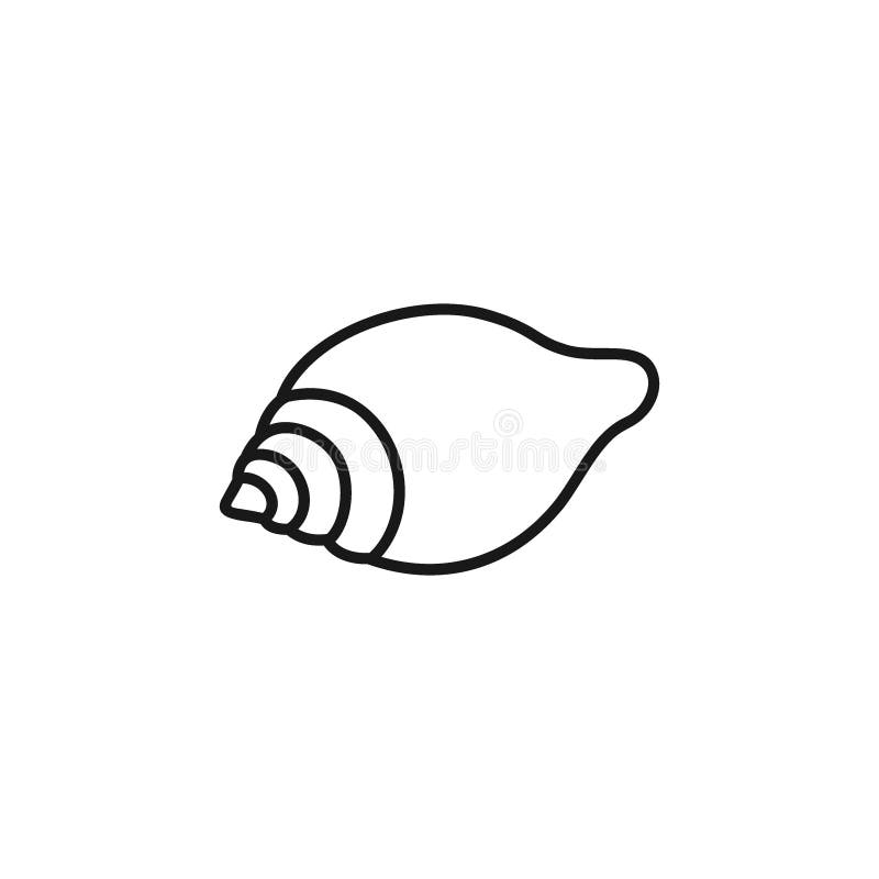 Whelk Icon Flat Vector Illustration Stock Vector - Illustration of food ...