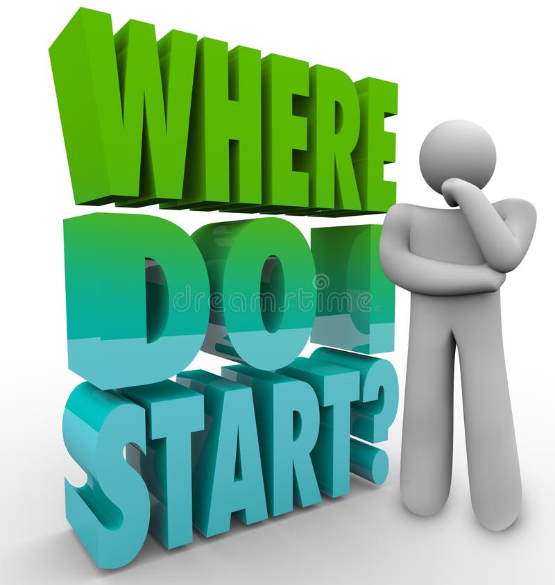Where Do I Start Thinker Person Wondering Direction Plan Stock ...