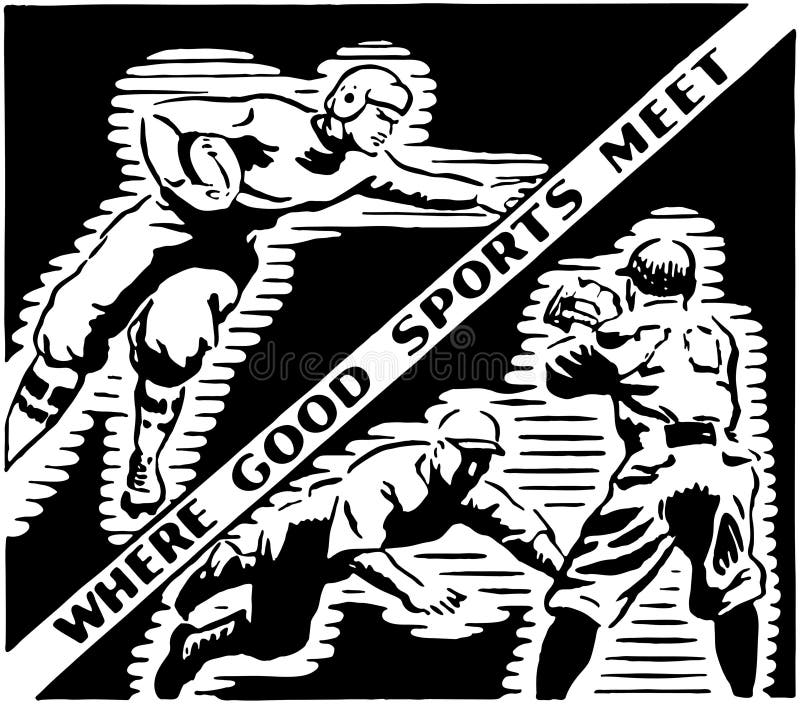 Where Good Sports Meet stock vector. Illustration of fitness - 42093832