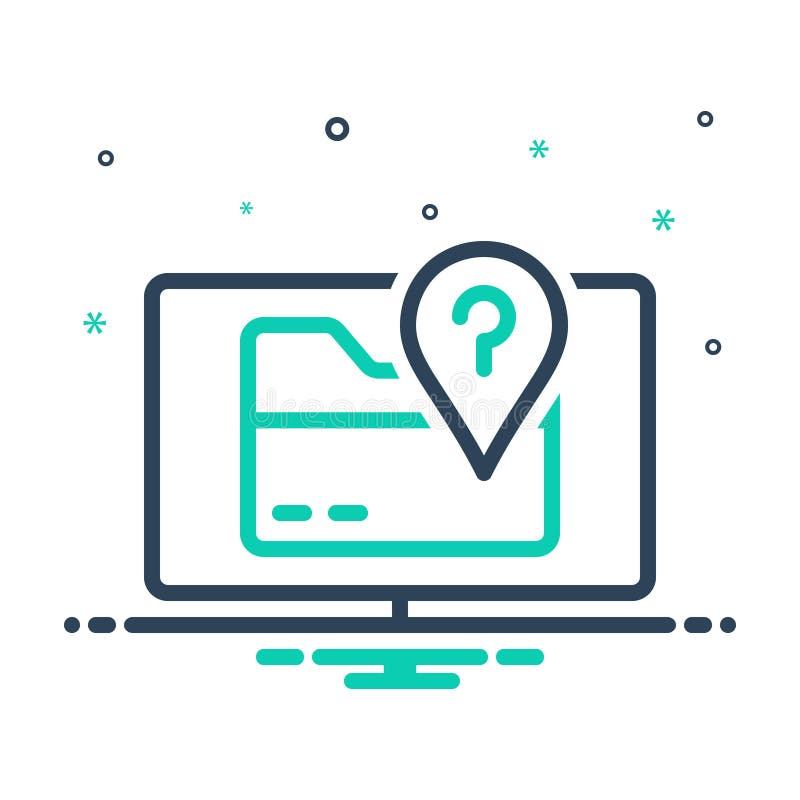 Mix Icon for Where, Location and Position Stock Illustration ...
