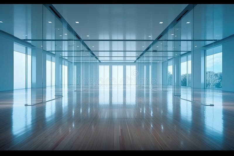 Where Light Meets Space: Contemporary Glass Corridors AI Generated ...