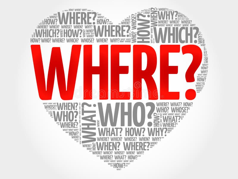 Where? Question heart stock illustration. Illustration of group - 198870169