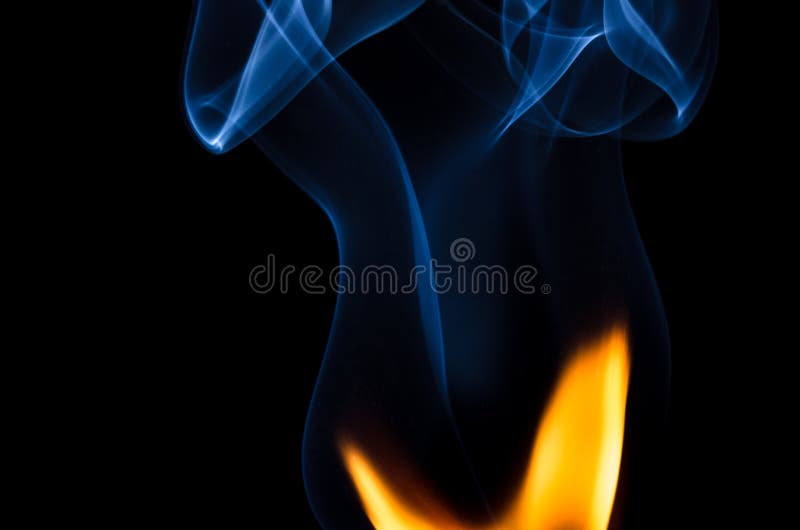 Where There is Fire There is Smoke Stock Image - Image of yellow, blue ...