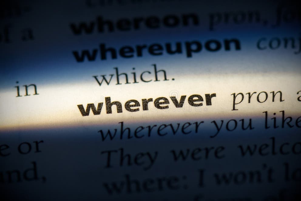 Wherever stock photo. Image of printed, idea, meaning - 161574848