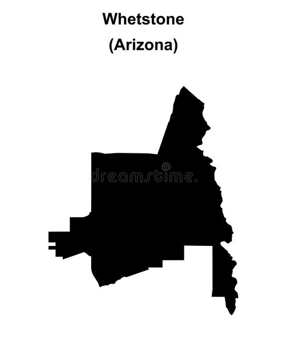 Whetstone outline map stock vector. Illustration of arizona - 385911138