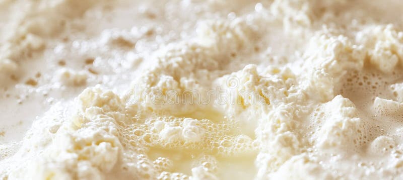 Whey Forming on Top of Milk during Cheese Making Process Stock Image ...