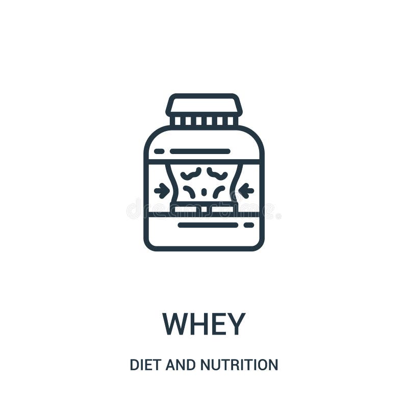 Whey Icon Vector from Diet and Nutrition Collection. Thin Line Whey ...