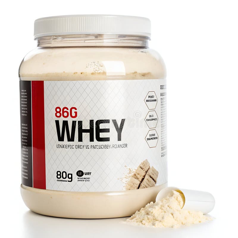 Whey Protein Jar stock illustration. Illustration of nutrition - 356378562