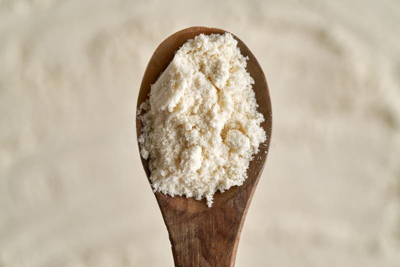 Whey Protein Powder on a Spoon, Top View Stock Image - Image of ...
