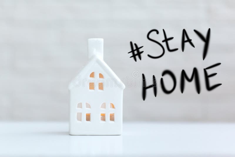 Whhite House on White Background. Stay at Home Concept Stock Image ...