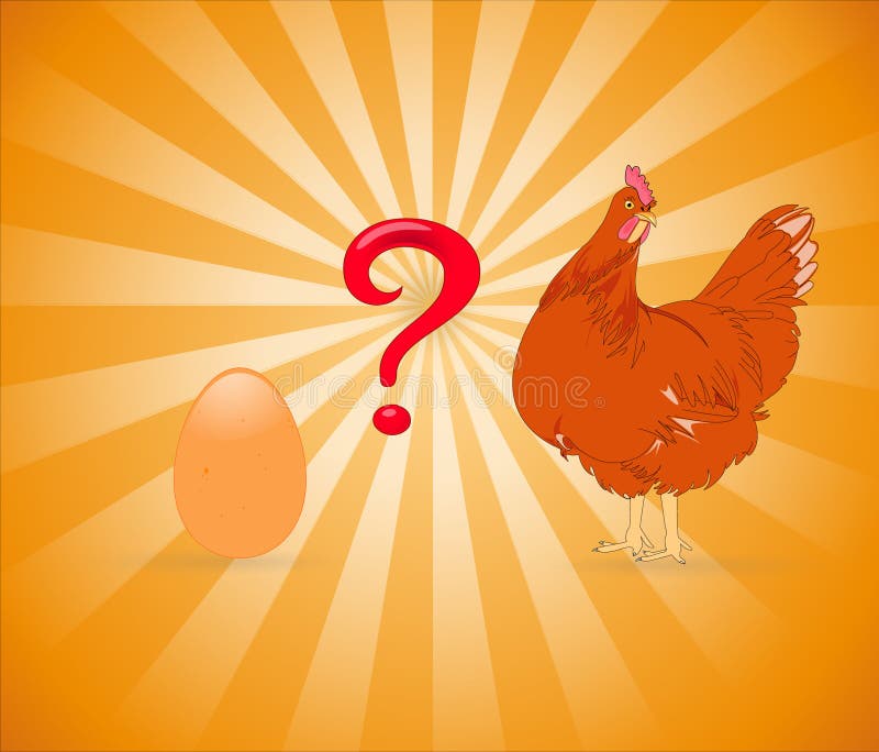 The chicken or the egg stock vector. Illustration of older - 83882312