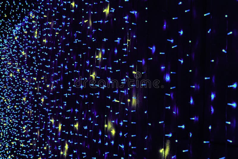 Close Up of a Wall Completely Covered with Small Colored Light Bulbs ...