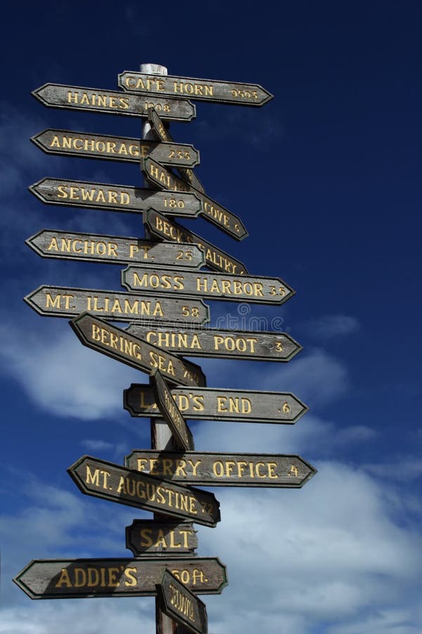 Which way? stock photo. Image of tourism, cape, clouds - 1746826