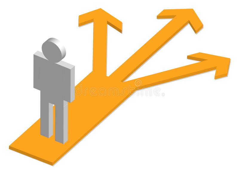 Which way? stock vector. Illustration of confusion, inspiration - 19268634