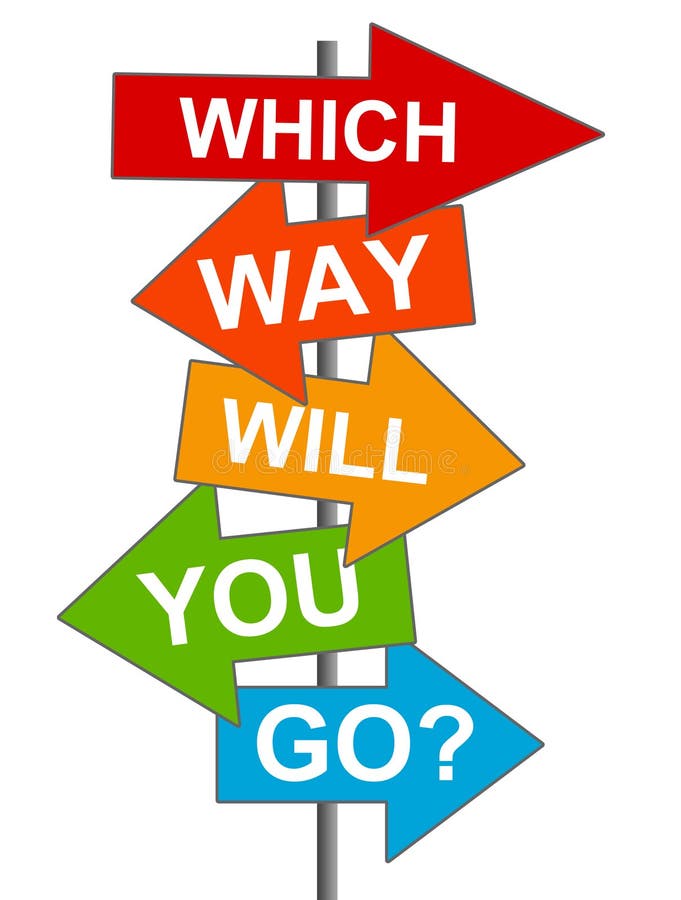 Which way stock illustration. Illustration of choices - 26301620
