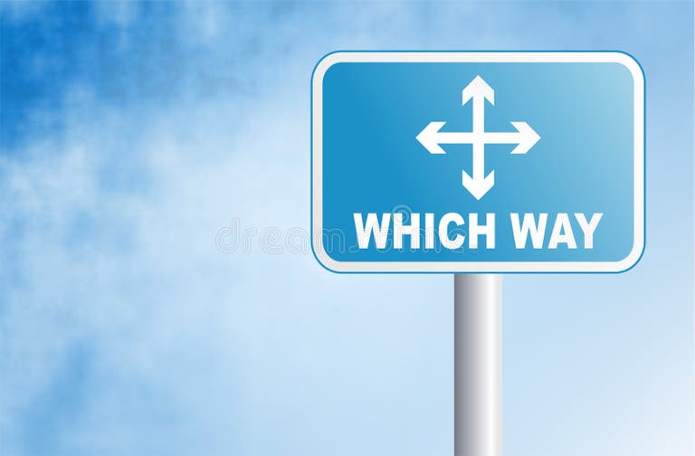 Which Way Sign Stock Illustrations – 7,475 Which Way Sign Stock ...