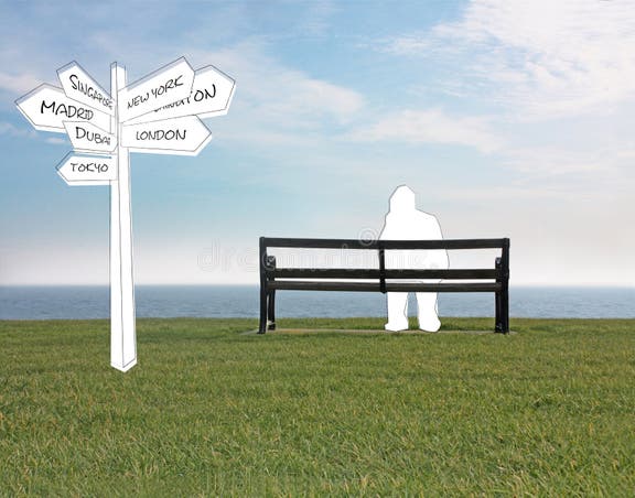 Which Way Now Navigation Directional Sign Stock Image - Image of design ...