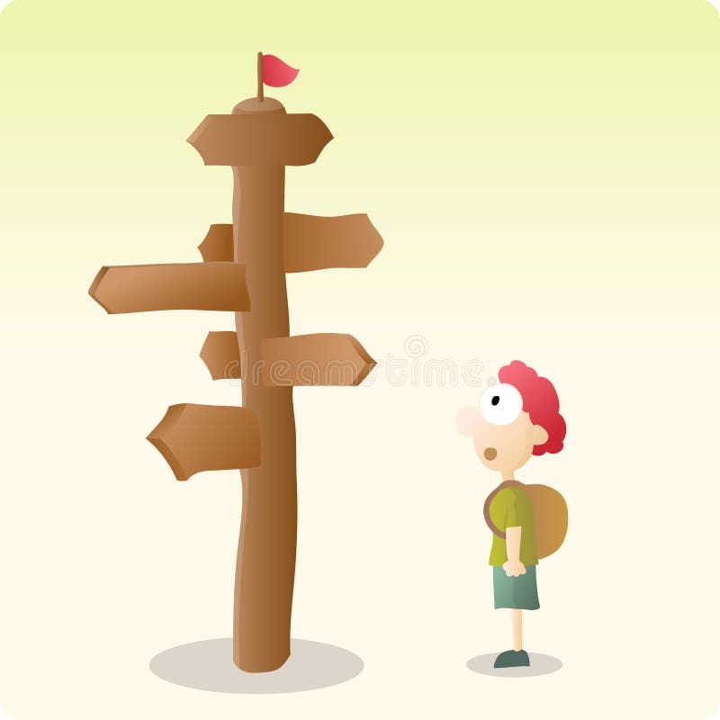 Which Way to Go stock vector. Illustration of guide, decision - 19472489