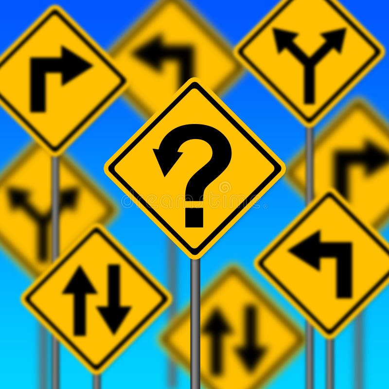Which way stock illustration. Illustration of choices - 26301620