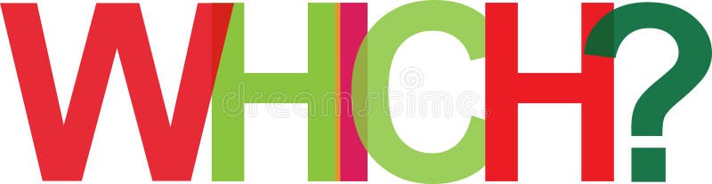 Which word on white stock illustration. Illustration of options - 306800815