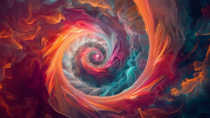 Whimsical Abstract Art with Flowing Swirling Patterns and Rich Colors ...