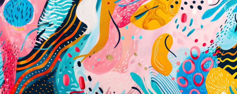 A Whimsical Abstract Texture with Playful Colors and Patterns, Ideal ...
