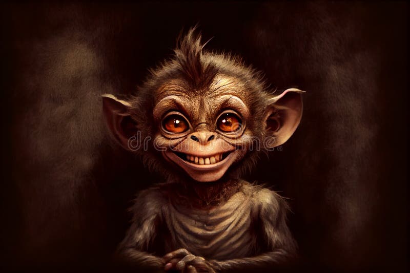 A Whimsical and Amusing Portrait of a Playful Monkey, Capturing Its ...