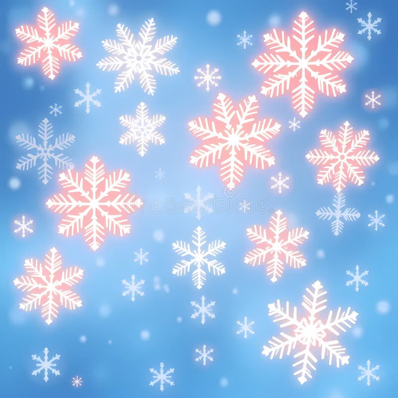 A Whimsical Array of Cartoon Snowflakes, Glowing, Wintry Blues and ...