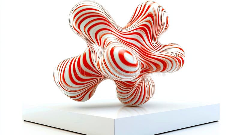 Whimsical Art Piece Showcasing an Abstract Distorted Shape on a ...