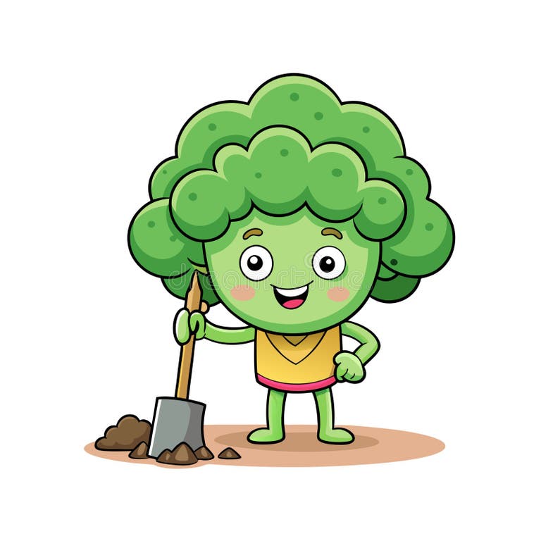 Whimsical Broccoli Artwork for Fun DIY Stock Illustration ...