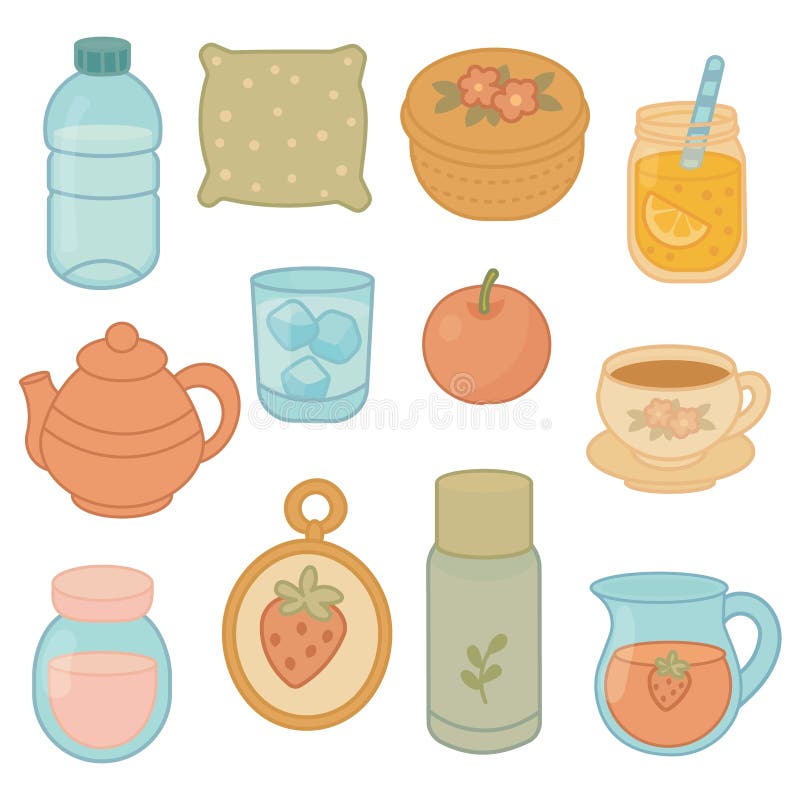 Whimsical Assorted Items Illustration Stock Illustration - Illustration ...