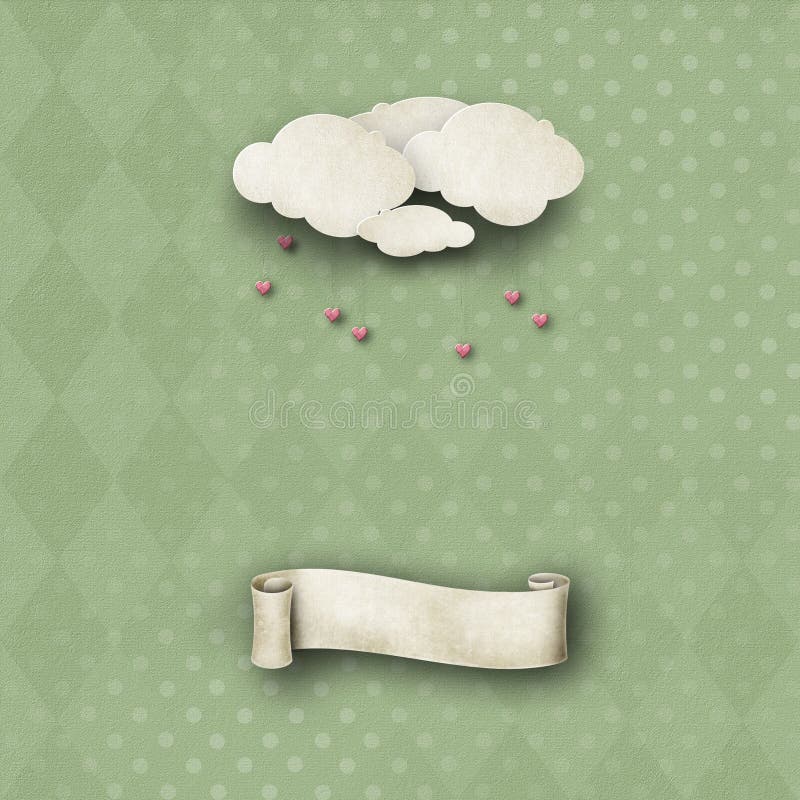 Whimsical Backdrop with Banner Stock Illustration - Illustration of ...