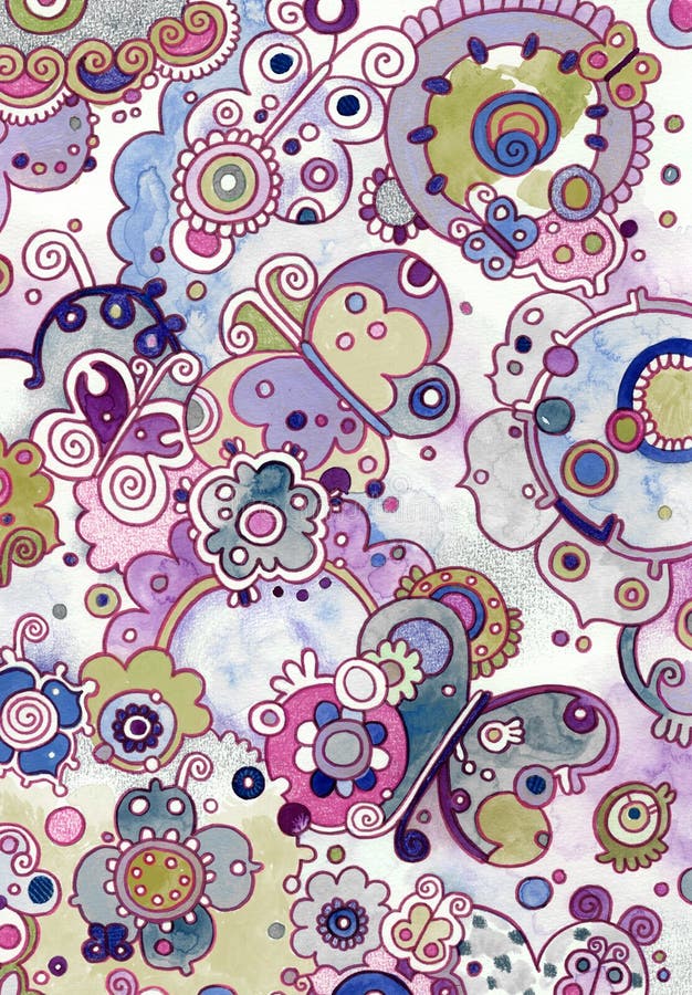 Whimsical Background stock illustration. Illustration of abstract ...