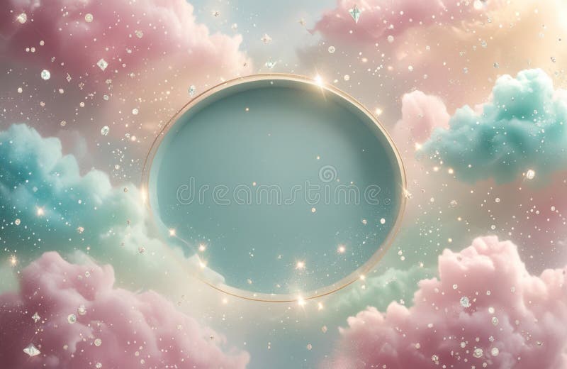 Whimsical Pastel Clouds Background Stock Illustration - Illustration of ...