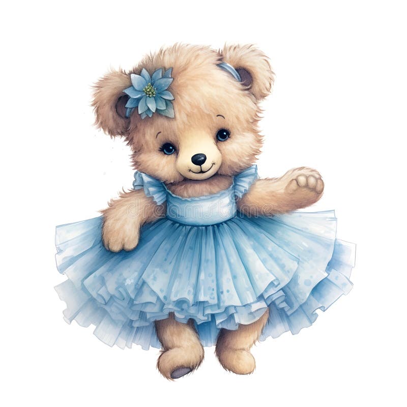 Whimsical bear tutu art stock illustration. Illustration of koala ...