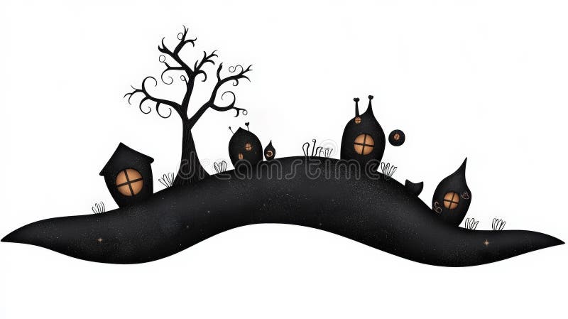 Whimsical Tree Silhouette Clipart Stock Illustrations – 346 Whimsical ...