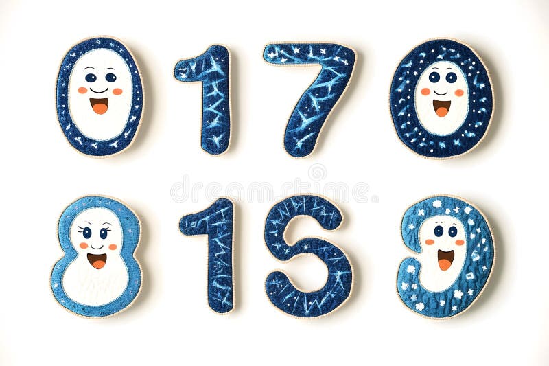 Cute Denim Numbers stock image. Image of blue, background - 387279451