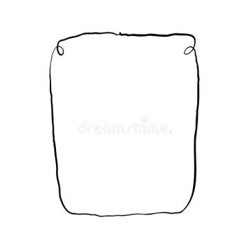 Whimsical Border Frame Hand Drawn Scribble Line Frame for Invitation ...