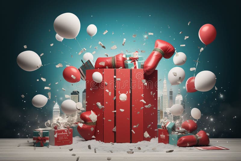 Whimsical Boxing Day Card Designs with Stock Illustration ...