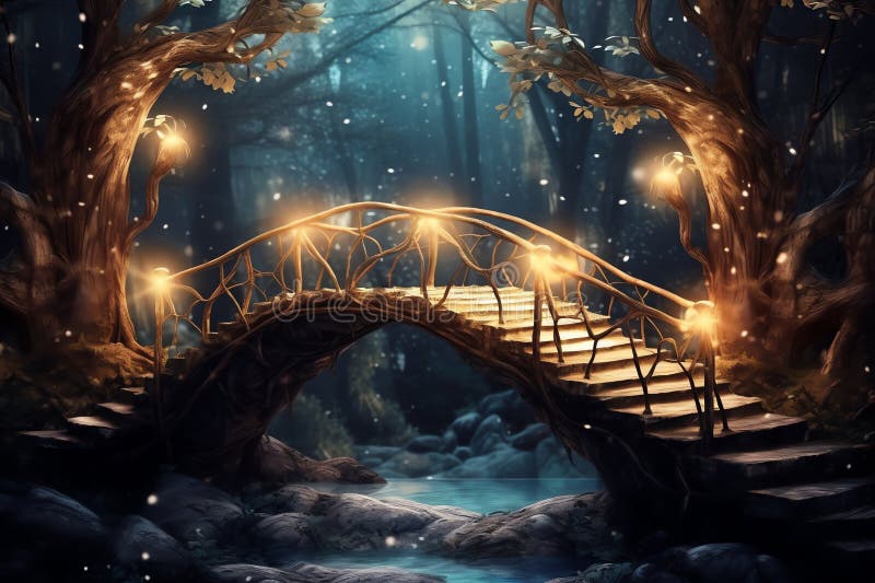 Whimsical Bridge Leading To Another Realm Magical Fairytale World ...